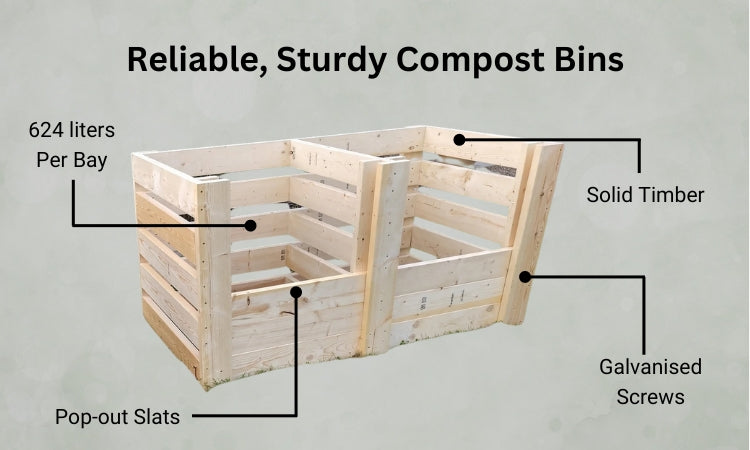 Buy Double Compost Bin | NZ made compost bins – Peter & Son NZ